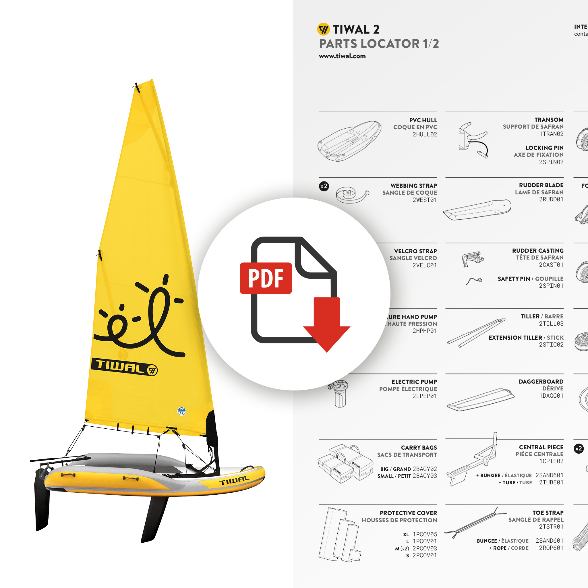 Spare Parts - Tiwal Sailboats Online Store