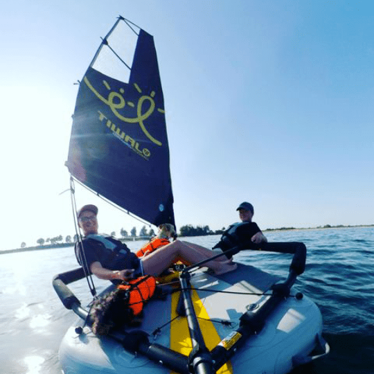 Your Inflatable Sailboat fits in 2 bags - Tiwal Sailboats